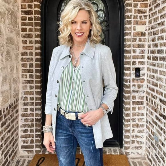 CAbi | Tops | Cabi 5893 Awning Top Spring 22 Small Euc | Poshmark